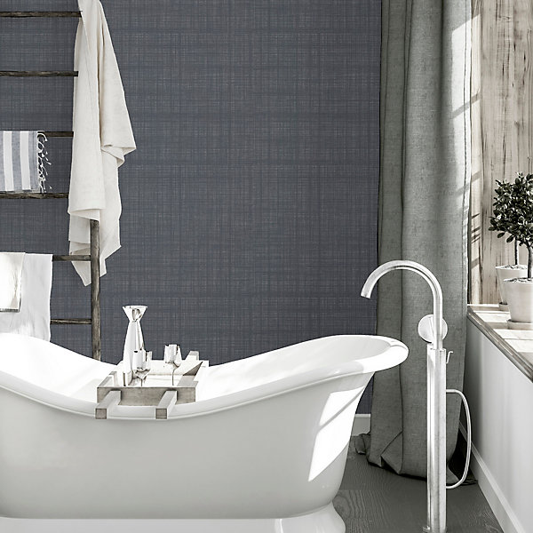Arthouse Weave Texture Dark Grey Wallpaper Arthouse Weave Texture Dark Grey Wallpaper