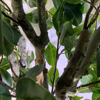 Shop Artificial 100cm Leaf Realistic Artificial Ficus Tree / Plant Bush ...