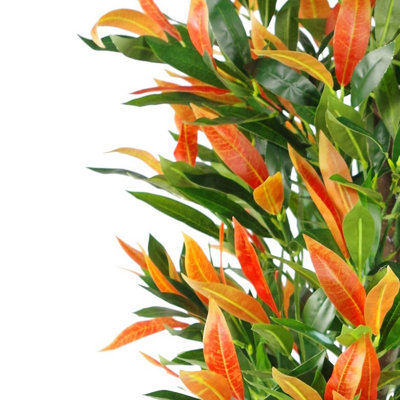 Artificial 130cm Red & Green Ficus Tree