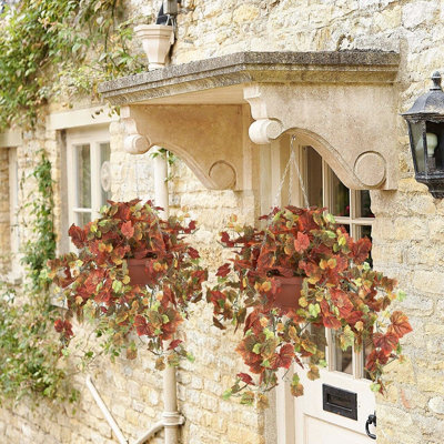 Artificial Autumn Vine Hanging Basket - Weather Resistant Everlasting ...