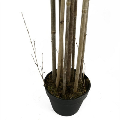 Artificial Bamboo Plants Trees Wood Trunk 180cm 6ft Realistic Natural ...