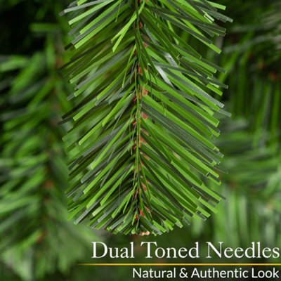 Artificial Christmas Tree Green Pine Spruce With Metal Stand Christow 6ft