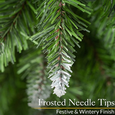 Artificial Christmas Tree Slim Pencil Frosted Snowy Spruce Christow 6ft