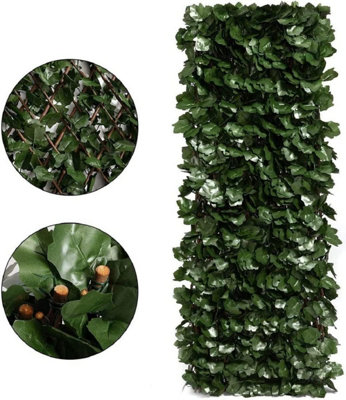Artificial Expandable Faux Leaf Fence Privacy Screen for Balcony Patio ...