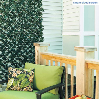 Artificial Expandable Faux Leaf Fence Privacy Screen for Balcony Patio ...