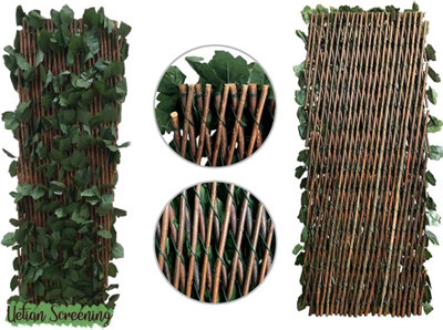 Artificial Faux Ivy Hedge Maple Leaf Screening Fence Ivy on Willow ...