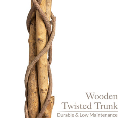 Artificial Ficus Tree Realistic Faux House Plant Decoration in Pot 4ft