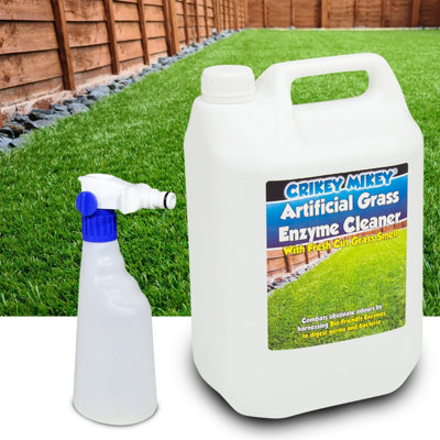 Artificial Grass Lawn Cleaner with Enzymes Crikey Mikey 5L & Cleaning ...