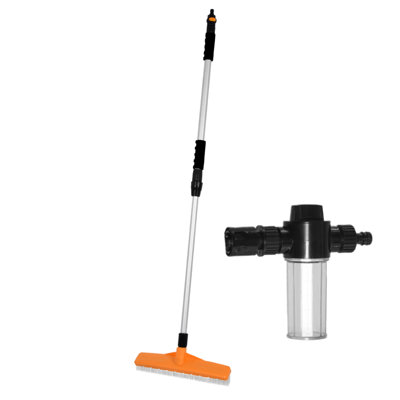 Artificial Grass Rake with Hose Attachment and Cleaning Fluid Dispenser ...