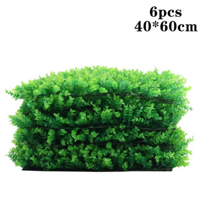 Artificial Grass Siding 6 Pcs Green Ivy Wall Panel Set for Indoor or ...