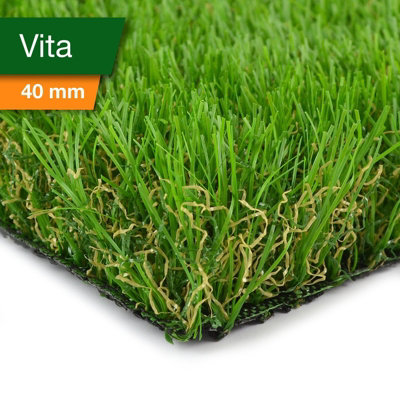 Artificial Grass Turf Vita 40mm Weatherproof Outdoor Lawn Carpet UV ...