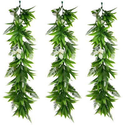 Artificial Hanging Plants Vines Leaves - 60cm Long - Realistic Foliage ...