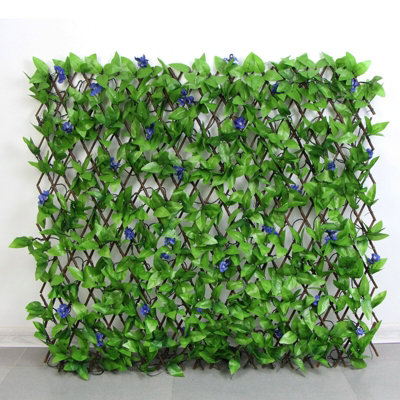 Artificial Hedge Flower Garden Trellis Screen Expandable 1x2m Privacy ...