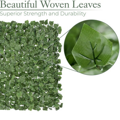 Artificial Ivy Leaf Fence Roll Garden Privacy Fence Screening 1m x 3m ...