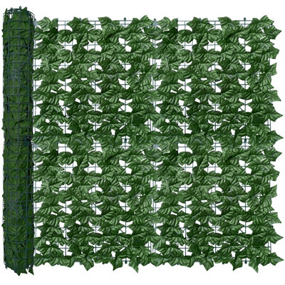 Artificial Ivy Leaf Fence Wall Screen,3M x 1M in UV-Anti Faux Greenery ...