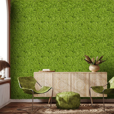 Artificial Ivy Plant Hedge Green Grass Wall Panel Backdrop Decor 60cm W x 40cm D