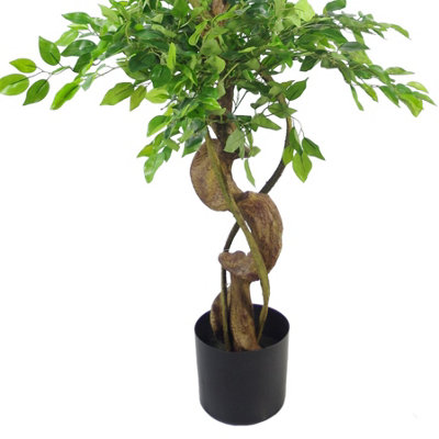 Artificial Japanese Fruticosa Tree Twisted Large Ficus 150cm Leaf ...