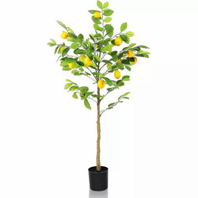 Artificial lemon Tree 105CM, Potted Plants Artificial Decor Realistic ...