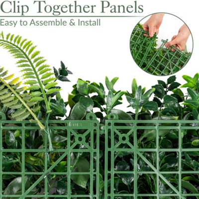 Artificial Living Wall Panels Wisteria Green Plant Foliage Indoor ...