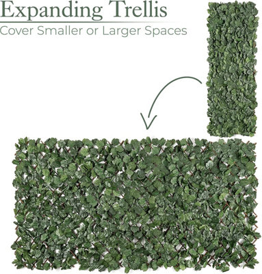 Artificial Maple Leaf Willow Fence Ivy Screen on Trellis Hedge ...