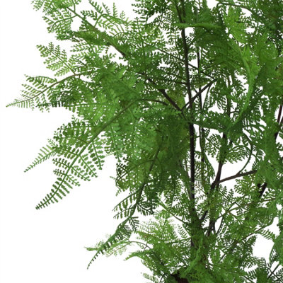 Artificial Natural Look Moss Fern Large Silver Planter 150cm 5ft ...