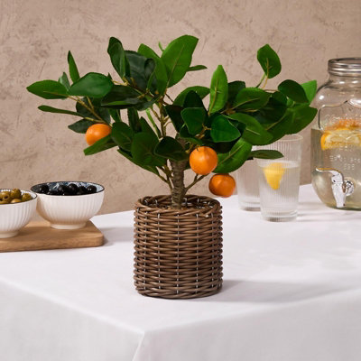 Artificial Orange Tree Plant in Pot Kitchen Decor Party New Home ...