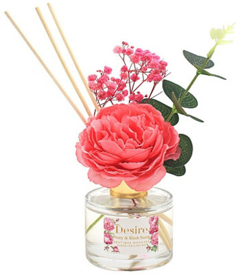 Artificial Peony with Diffuser, Peony and Blush Suede Fragrance. 100ml Bottle. | DIY at B&Q