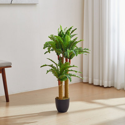 Artificial Persian Grass Decorative Plant in Plastic Pot, 100 cm H