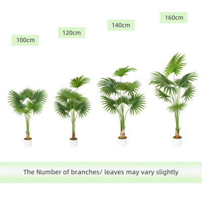 Artificial Plant Fan Palm Tree Indoor House plant 140cm