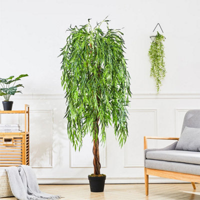 Artificial Plant Lifelike Willow Tree Indoor Plant Garden Decoration In ...