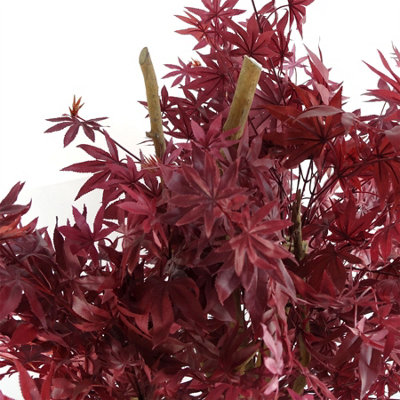 Artificial Red Maple Tree 120cm - Realistic plant by Botanik