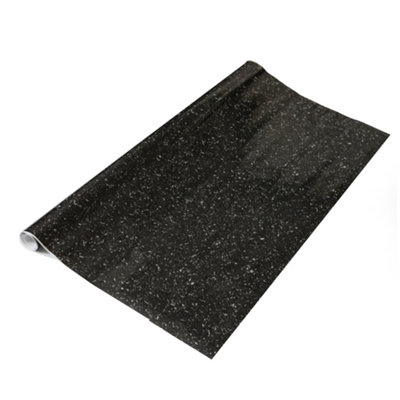 Artifix Quartz Black Self Adhesive Vinyl Wrap Film for Kitchen Worktops ...