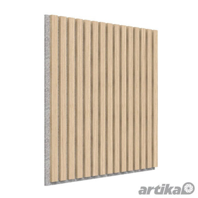 Artika Sonolok Acoustic Wall Panels 4 Pack - Oak & Grey MDF Felt ...