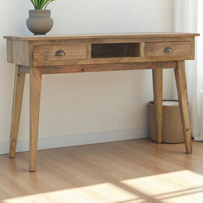 Artisan Furniture Solid Wood 2 Drawer Shell Writing Desk