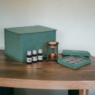 Artisan Furniture Solid Wood Brass Antique Burner Set (Summer)