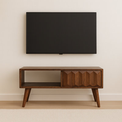 Artisan Furniture Solid Wood Chestnut Prism Sliding Media Unit