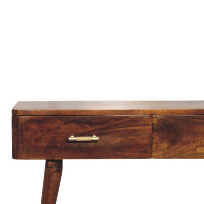 Artisan Furniture Solid Wood Chestnut T-Bar Console Table