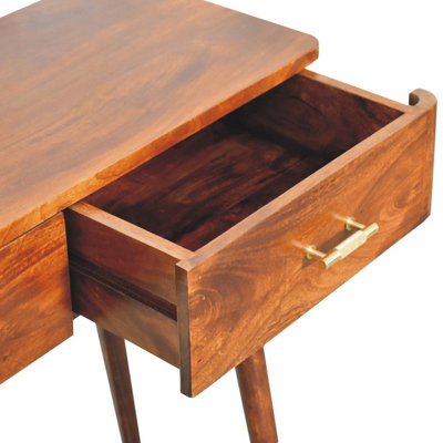 Artisan Furniture Solid Wood Chestnut T-Bar Console Table