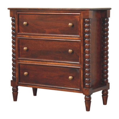 Artisan Furniture Solid Wood Spindle Winewood Chest
