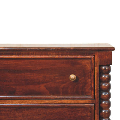 Artisan Furniture Solid Wood Spindle Winewood Chest