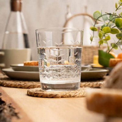 Artisan Street Leaf Short Tumbler Glass