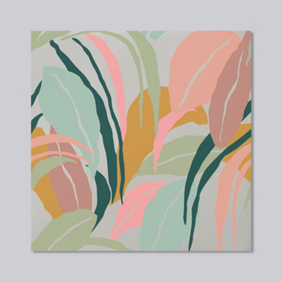 artistic abstract leaves (Mirror Art Print) / 61x61cm | DIY at B&Q