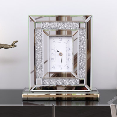 Artloge 30x9.6x33cm Sparkly Mirrored Crushed Crystal Filled Diamond ...