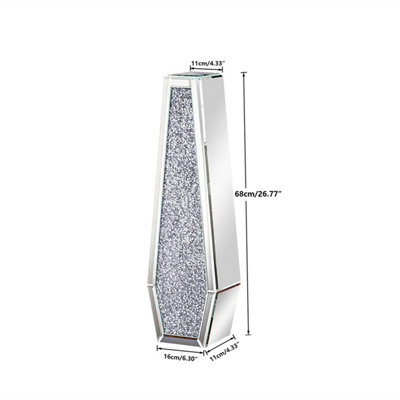 Artloge 70cm Large Sparkle Diamond Crushed Crystal Sparkly Silver ...
