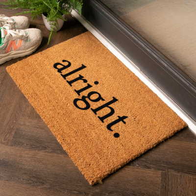 Artsy Mats Alright Slang Text Doormat | DIY at B&Q