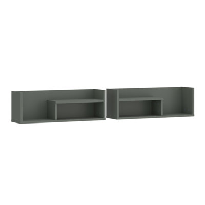 Arundel Asymmetrical Wall Shelf in Green