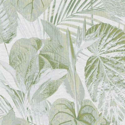 AS Creation Famous Garden Green Palm Leaf Tropical Wallpaper 39355-4 ...