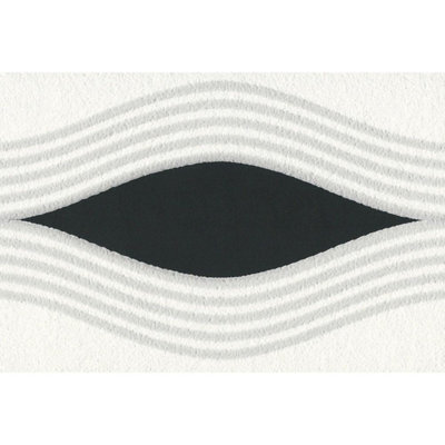 AS Creation Infinity Wave Black Grey Self Adhesive Narrow Border Wallpaper