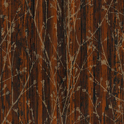 AS Creation Natural Branches Brown Gold Wallpaper Modern Paste The Wall ...