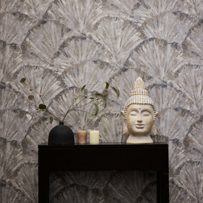 AS Creation Textured Shells Brown & Grey Wallpaper 78198-1